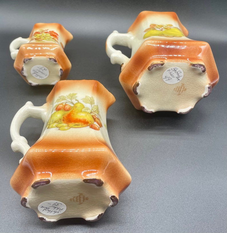 ANTIQUE Staffordshire England Mayfayre Graduated THREE Pitcher - Etsy