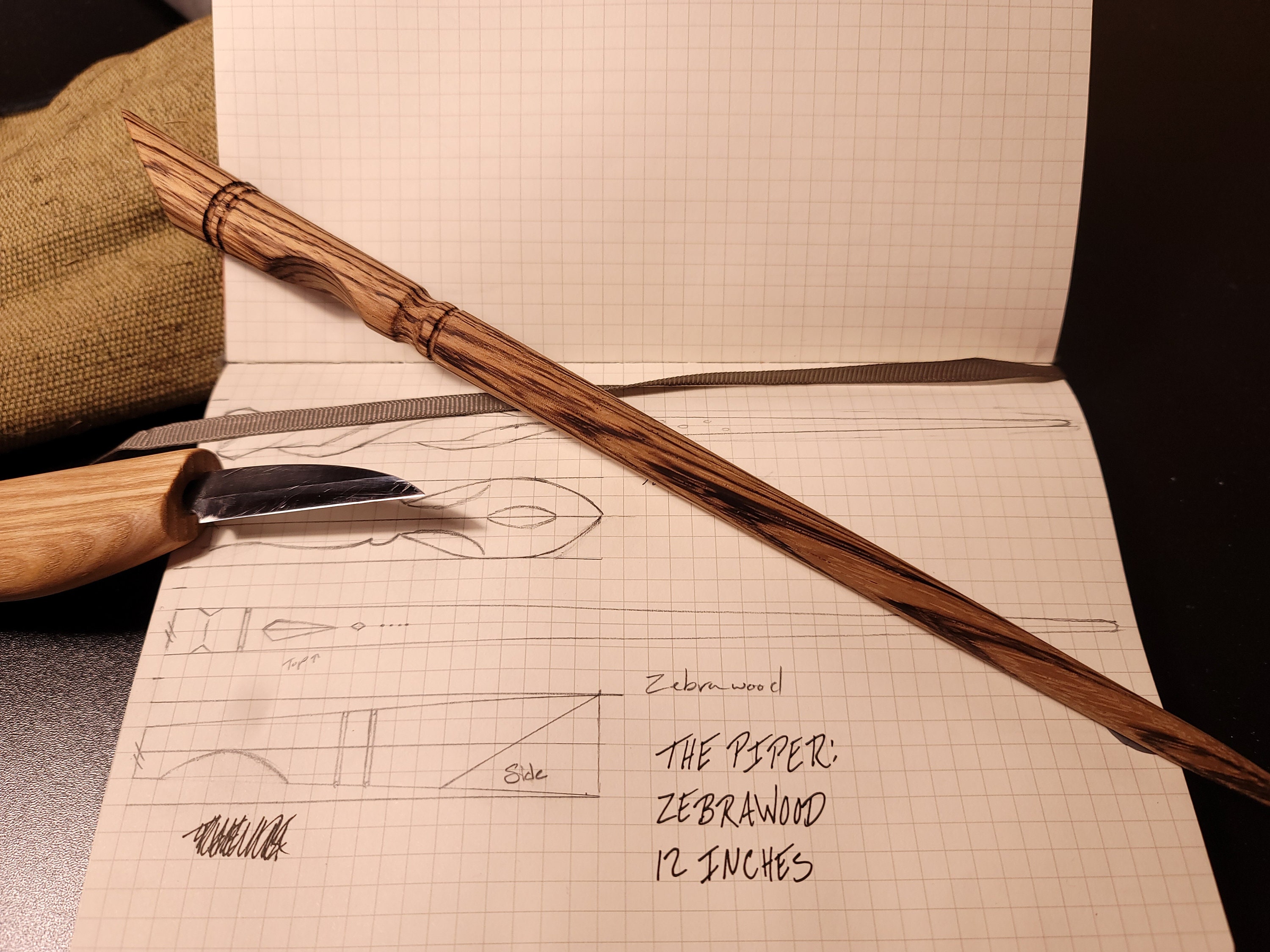 Handcrafted Zebrawood Wand, Magic Wand, Real Wood, Unique - Etsy