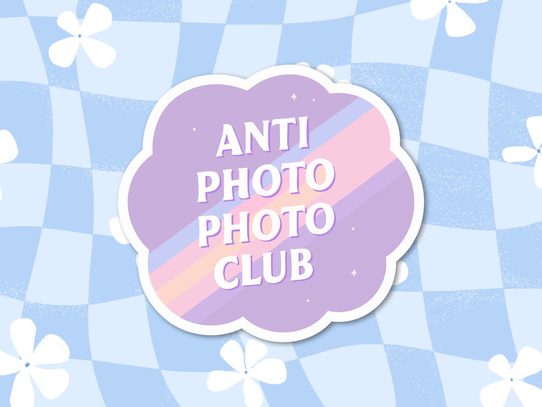 Anti Photo Photo Club Sticker – Holographic Pastel Vinyl Photographer ...