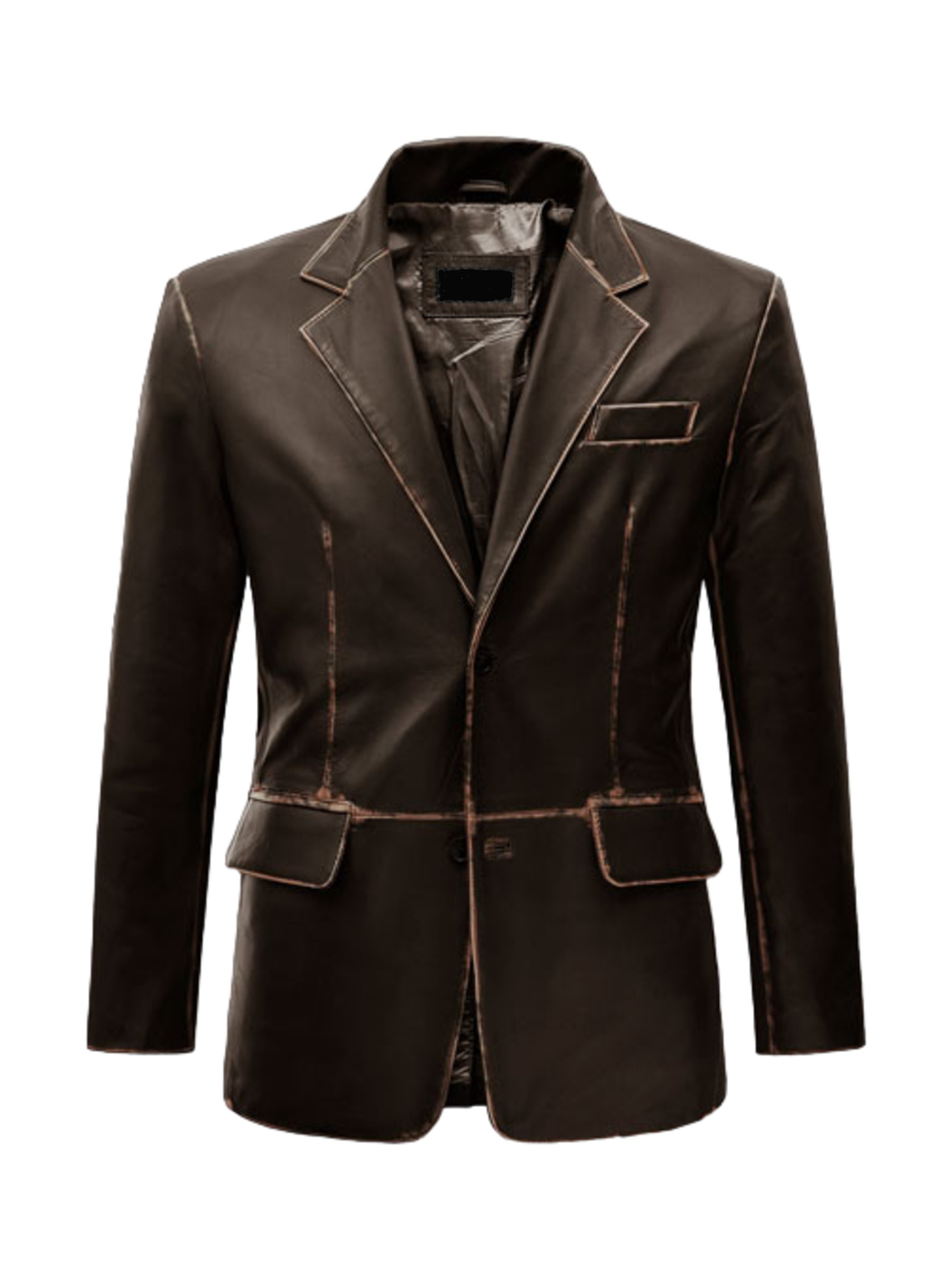 Rubbed Tan Brown Medieval Leather Blazer Handcrafted Men's Historical ...