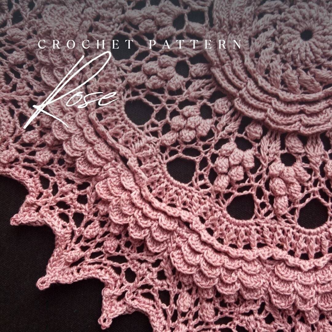 ROSE Digital Pattern for Crochet Doily written Instructions Only ...