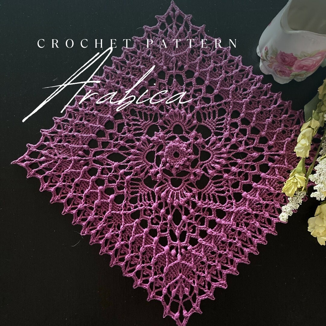 ARABICA Digital Pattern for Crochet Doily written Instructions Only ...