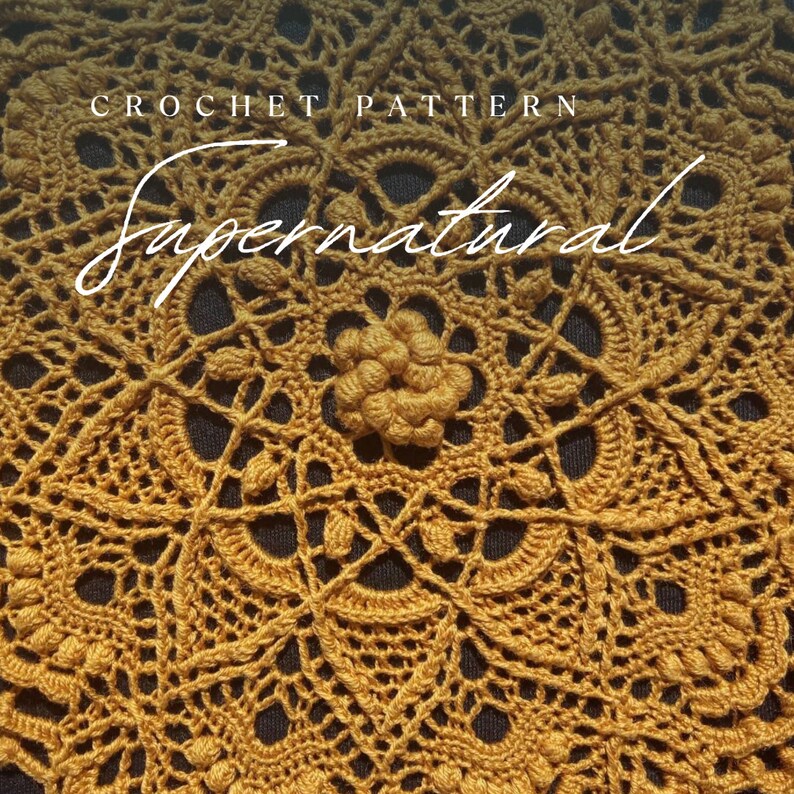 SUPERNATURAL Digital Pattern for Crochet Doily written - Etsy