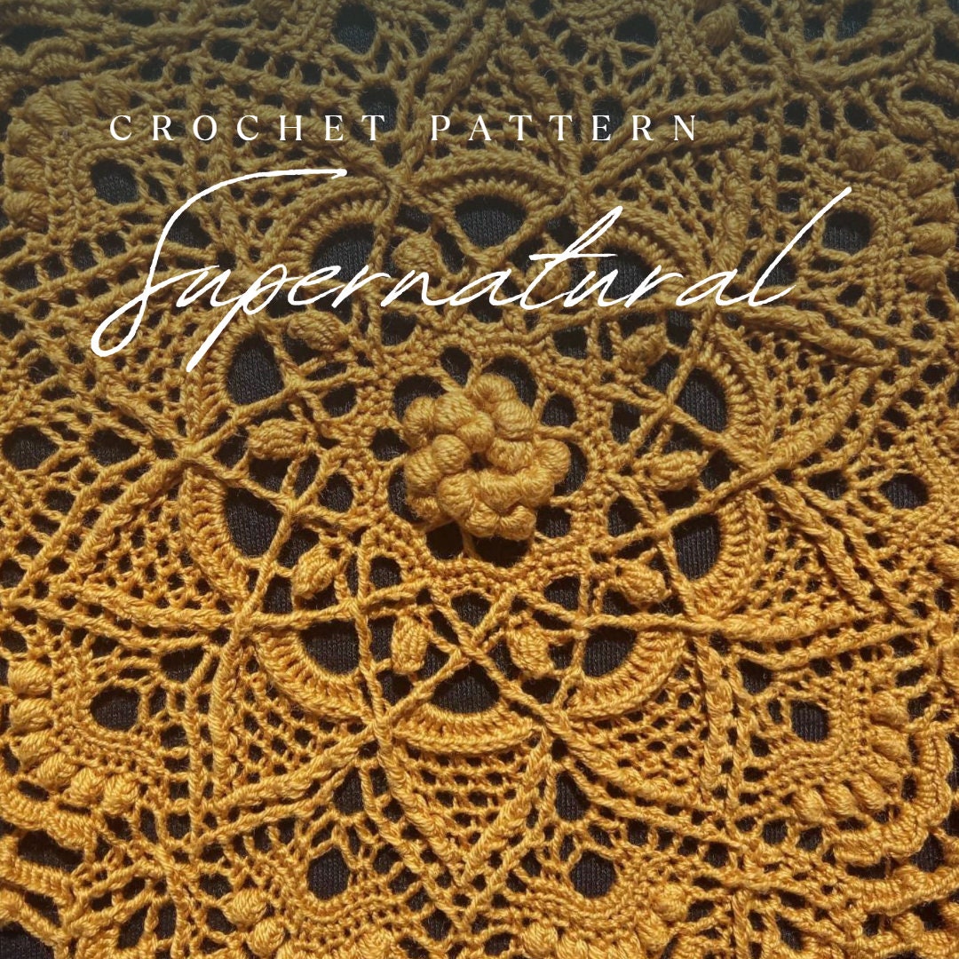 SUPERNATURAL Digital Pattern for Crochet Doily written - Etsy