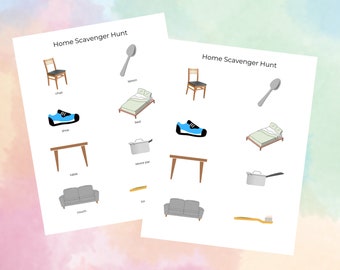 Around the House Scavenger Hunt / Kids Activities / Indoor Scavenger ...