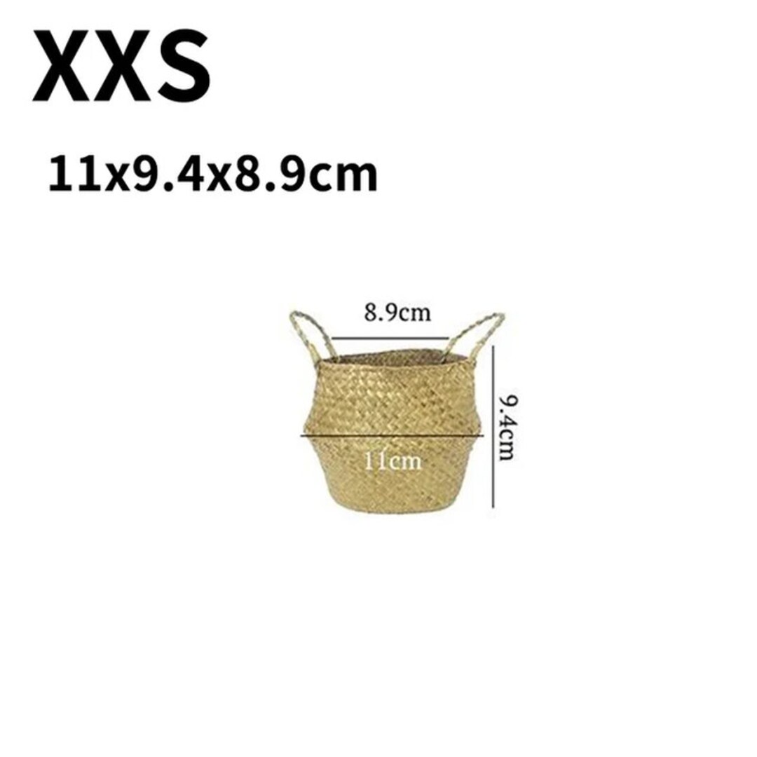 Seaweed Wicker Basket Rattan Hanging Flower Pot Dirty Clothes Basket ...