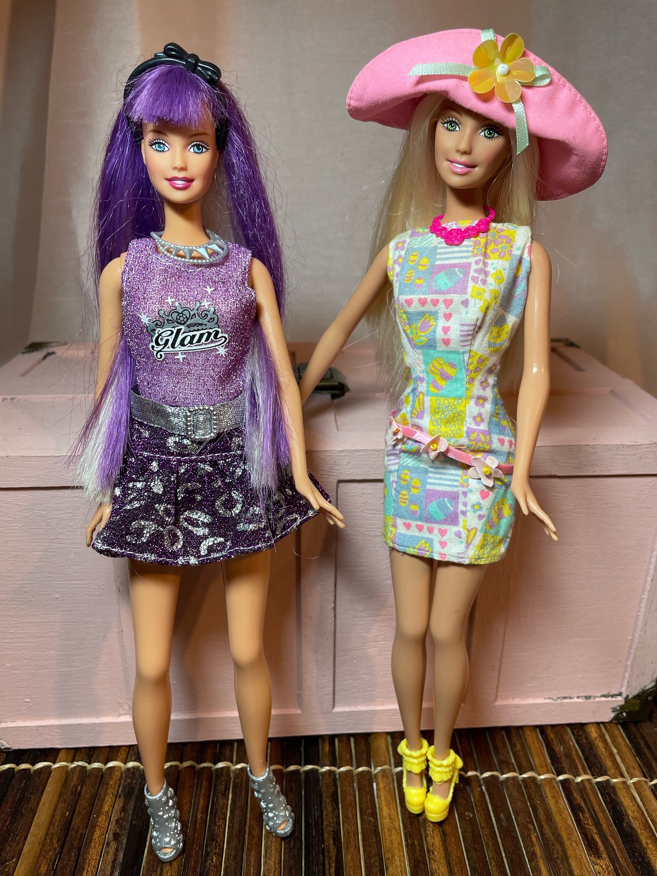 Barbie Dolls Vintage 1999 Lot of 2 Fully Dressed Purple and Blonde - Etsy