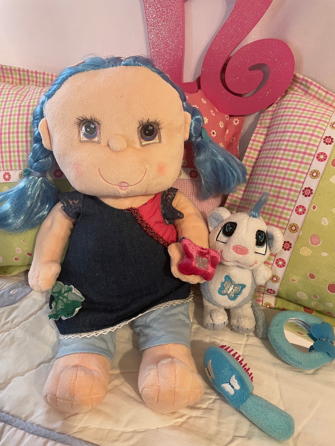 Plush Doll Cuddlin Cuties Poppy & Crumpet Periwinkle Retired HTF Soft ...