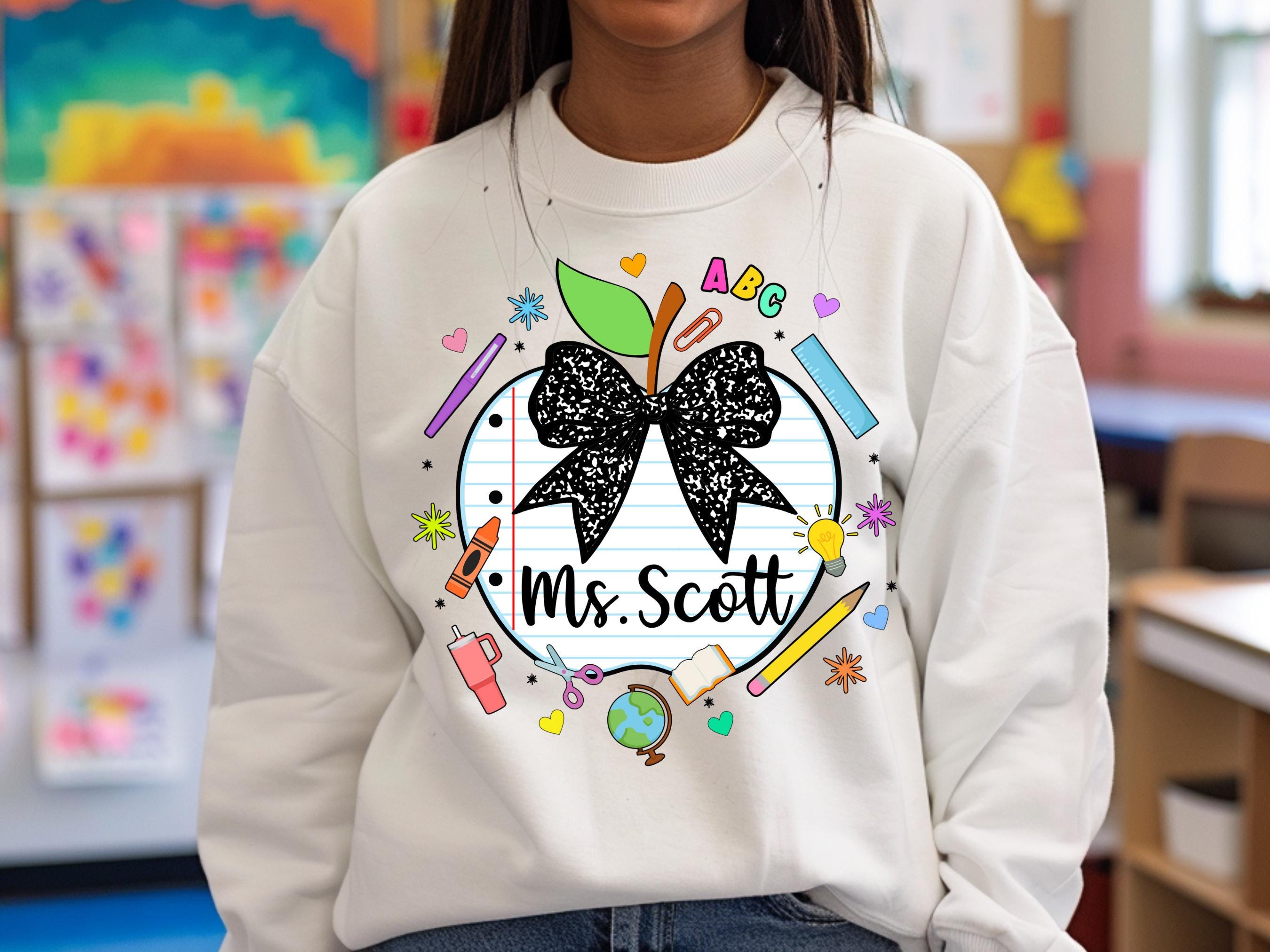 Personalized Teacher Shirt Png, Personalized Teacher Shirt Png, First ...