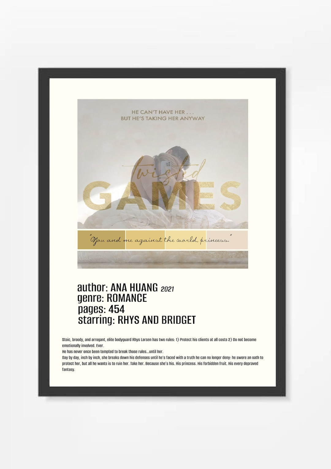 Twisted Games by Ana Huang Poster - Digital Download, Poster, Wall Art ...