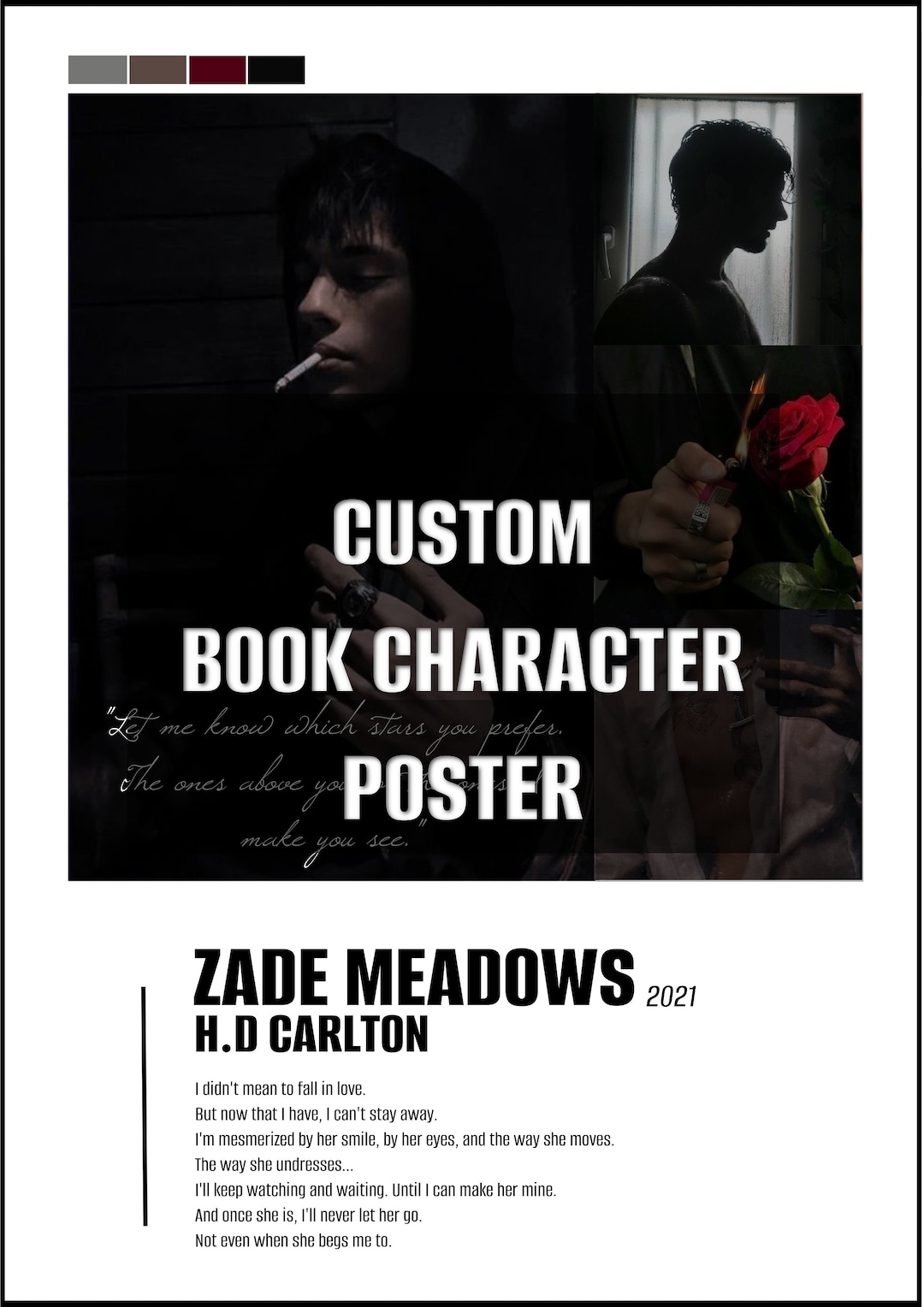 Custom Book Character Poster - Digital Download, Poster, Wall Art ...