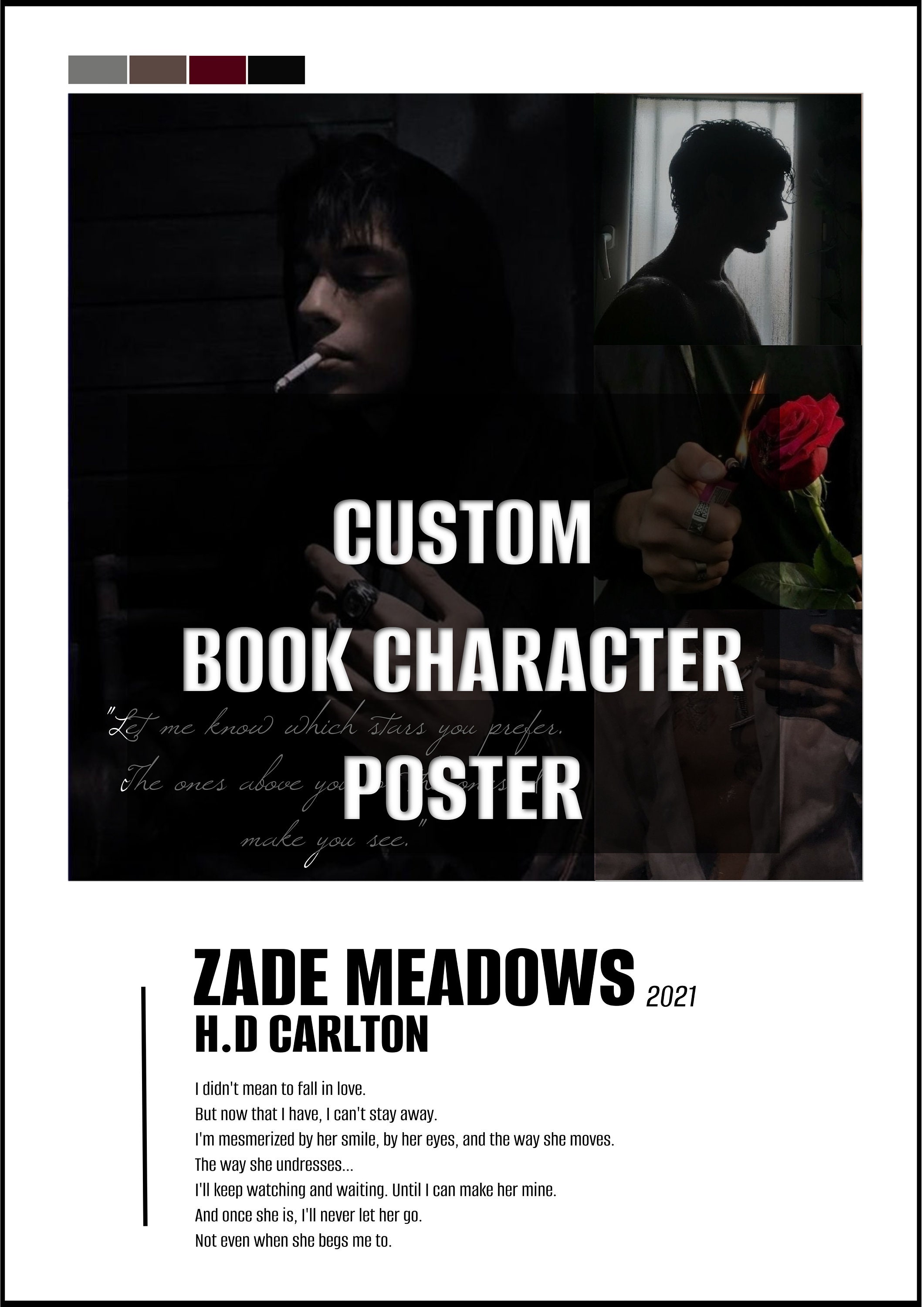 Custom Book Character Poster Digital Download, Poster, Wall Art, Books ...