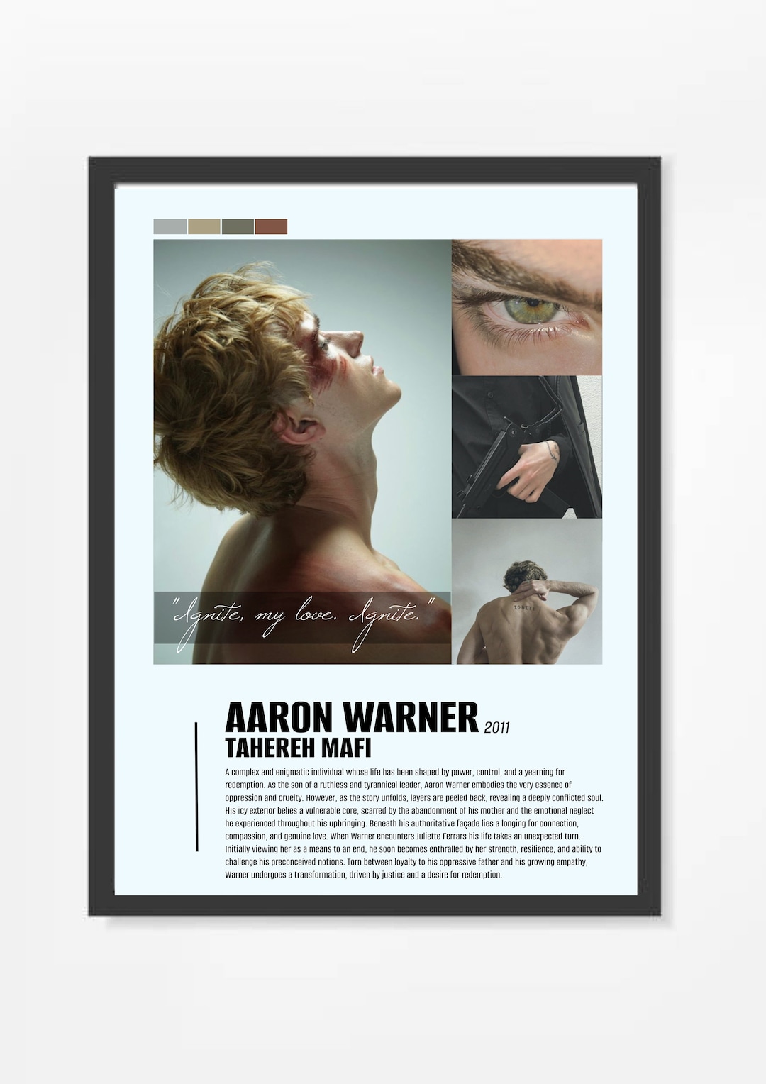 Aaron Warner by Tahereh Mafi Poster - Digital Download, Poster, Wall ...