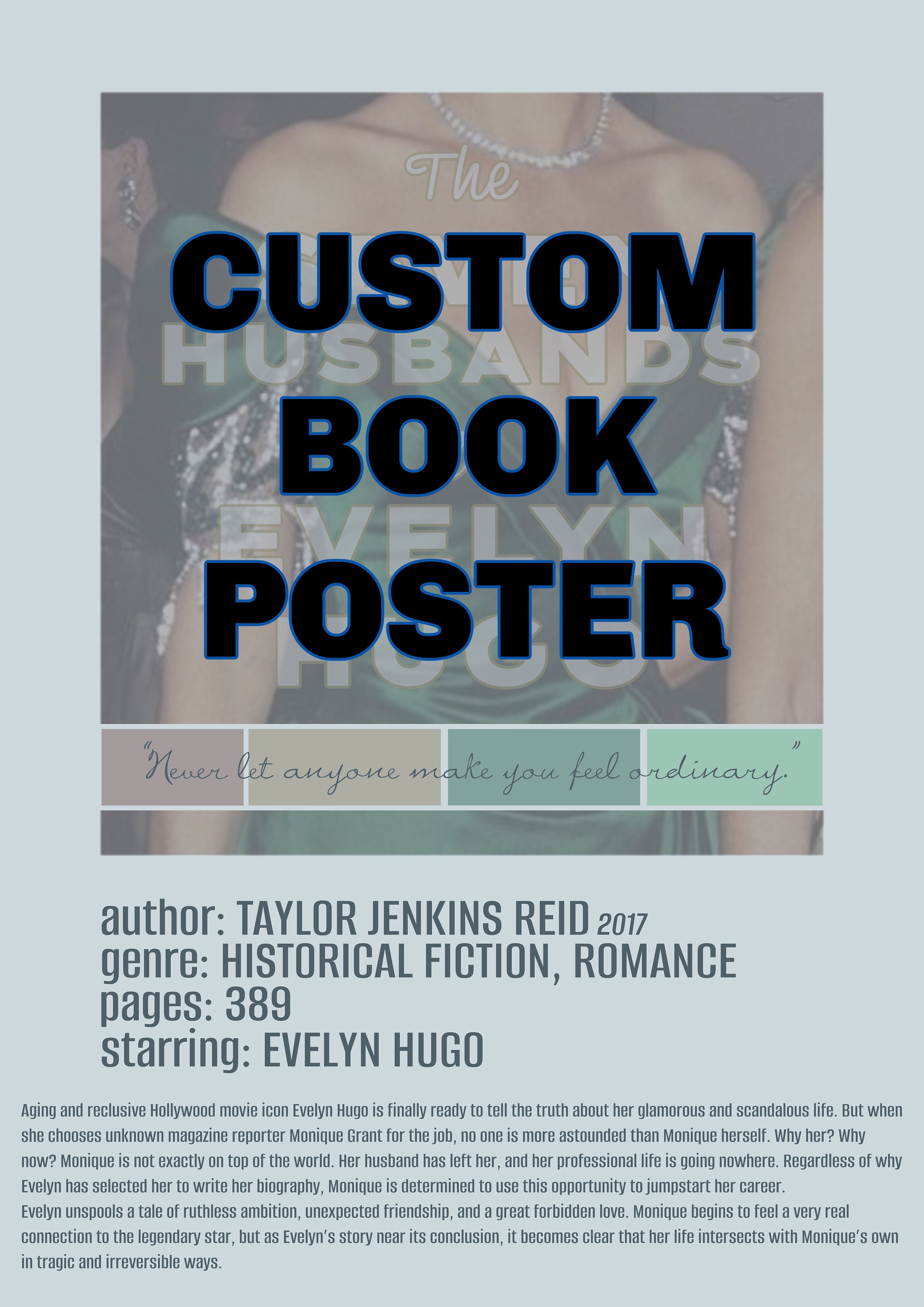 Custom Book Poster Digital Download, Poster, Wall Art, Books, Booktok ...