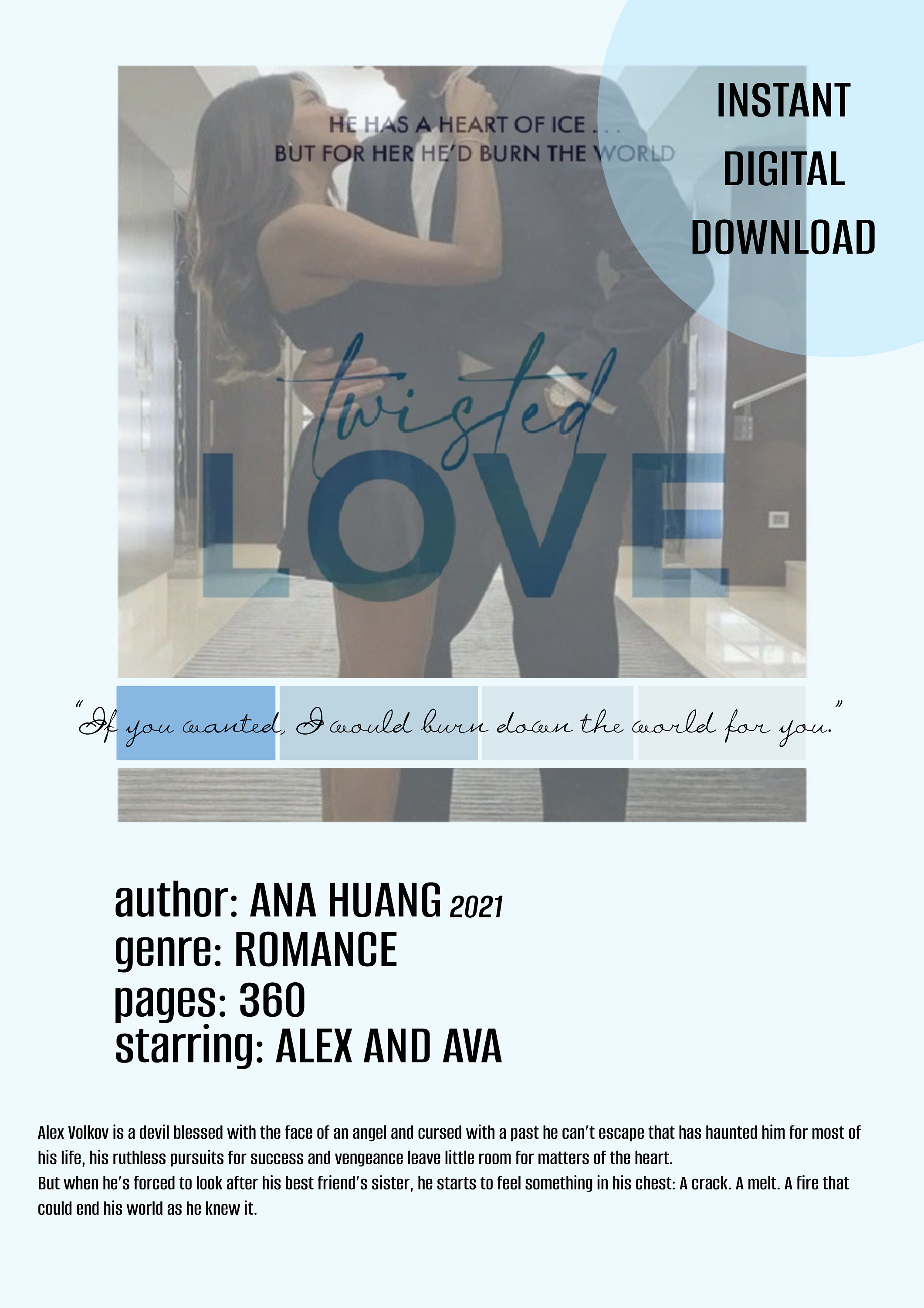 Twisted Love by Ana Huang Poster Digital Download Poster - Etsy