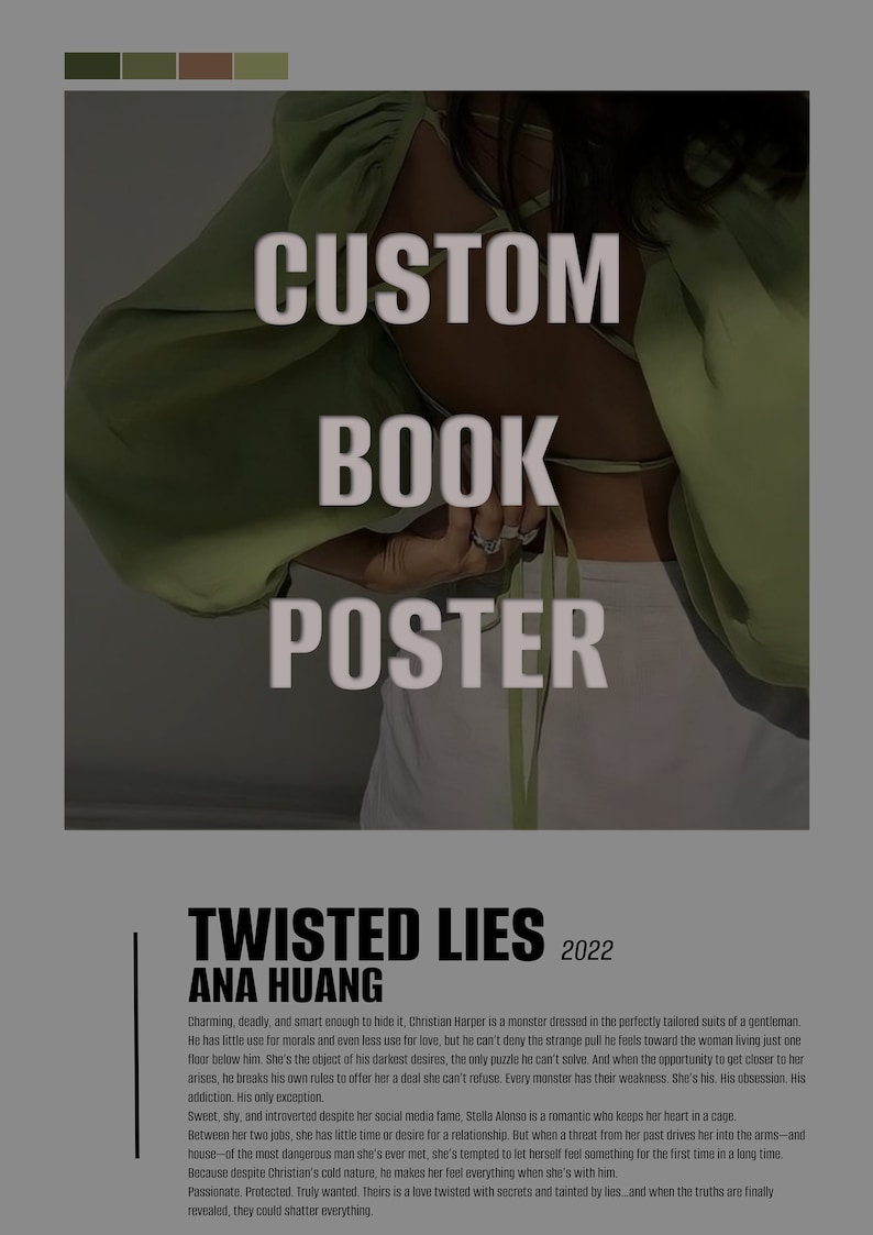 Custom Book Poster - Digital Download, Poster, Wall Art, Books, Booktok ...