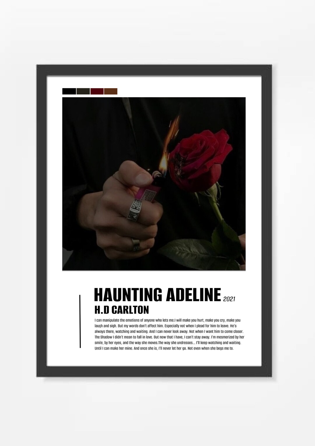 Haunting Adeline by H.D. Carlton Poster - Digital Download, Poster ...