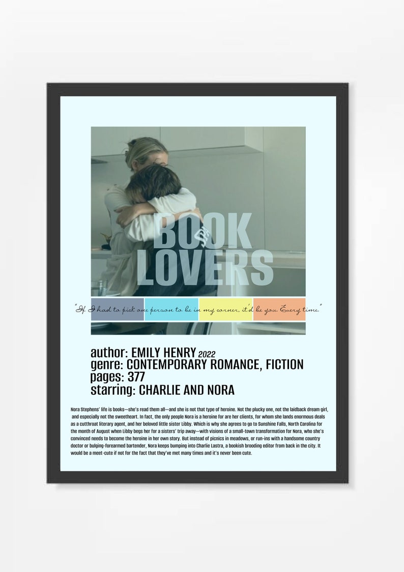 Book Lovers by Emily Henry Poster Digital Download Poster - Etsy