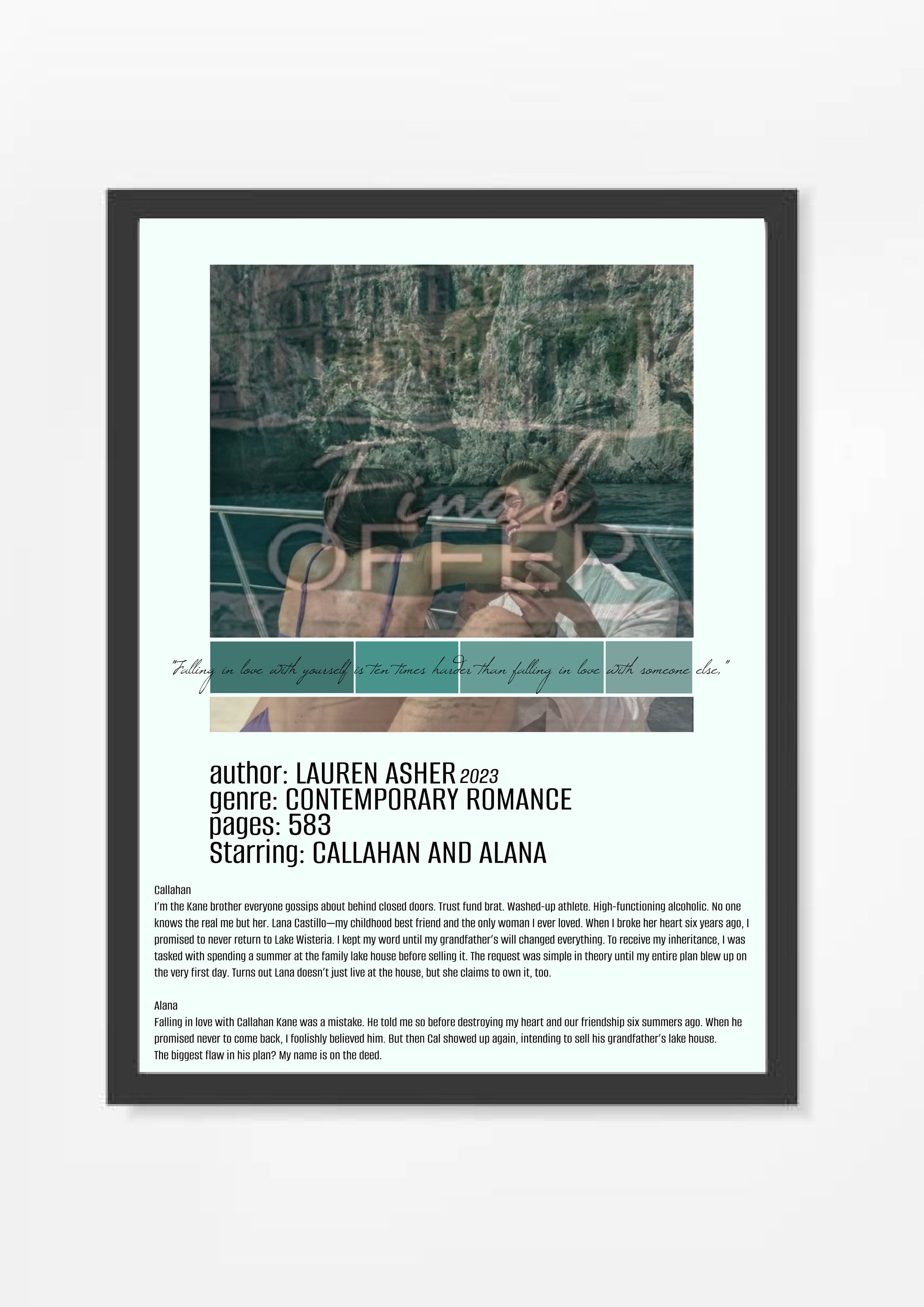 The Final Offer by Lauren Asher Poster - Digital Download, Poster, Wall ...