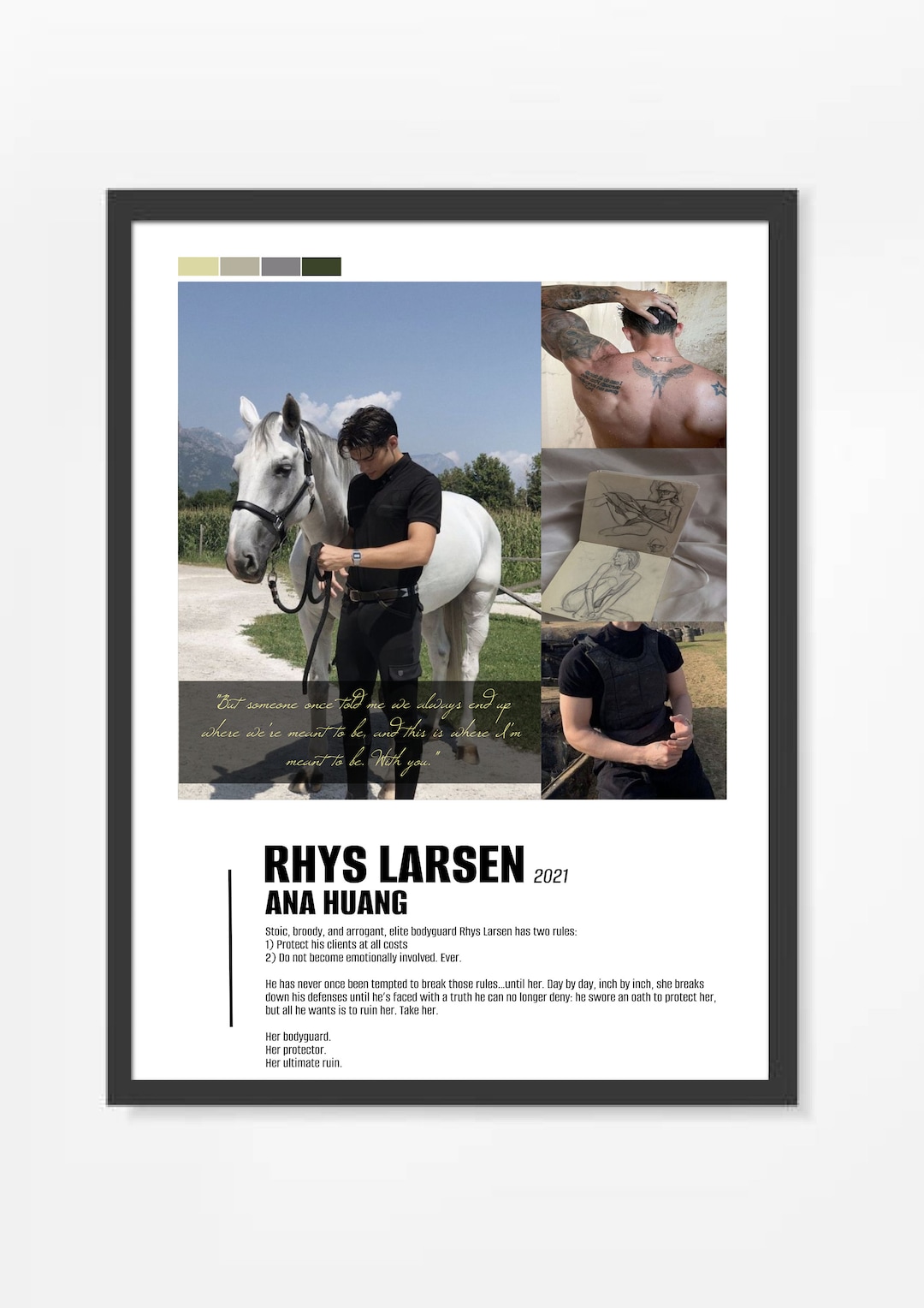 Rhys Larsen by Ana Huang Poster Digital Download, Poster, Wall Art ...