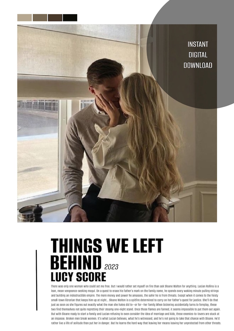 Things We Left Behind by Lucy Score Poster - Digital Download, Poster ...