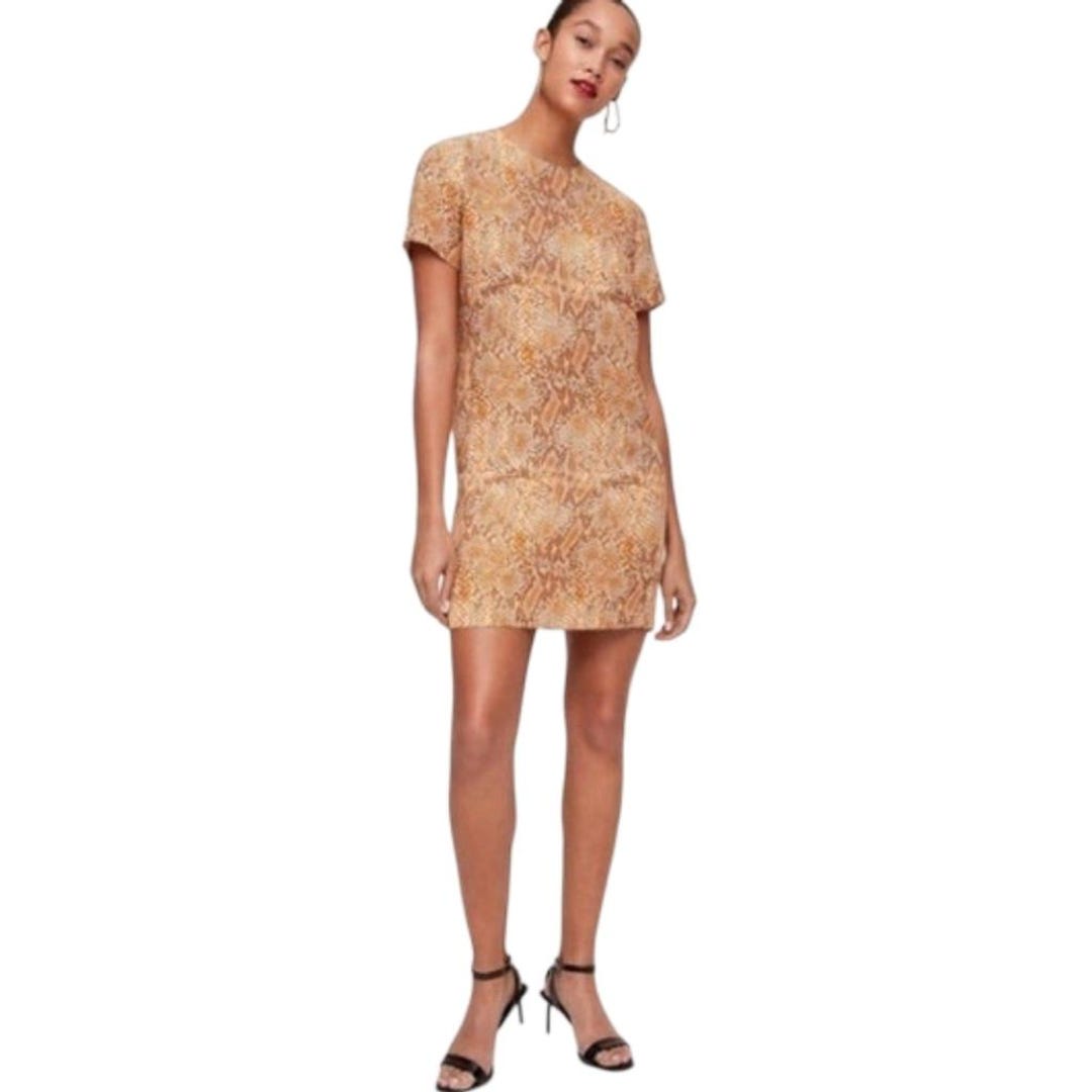 Aritzia Babaton Patricio Short Sleeve Mini Snake Print Python Dress - Women's - Etsy