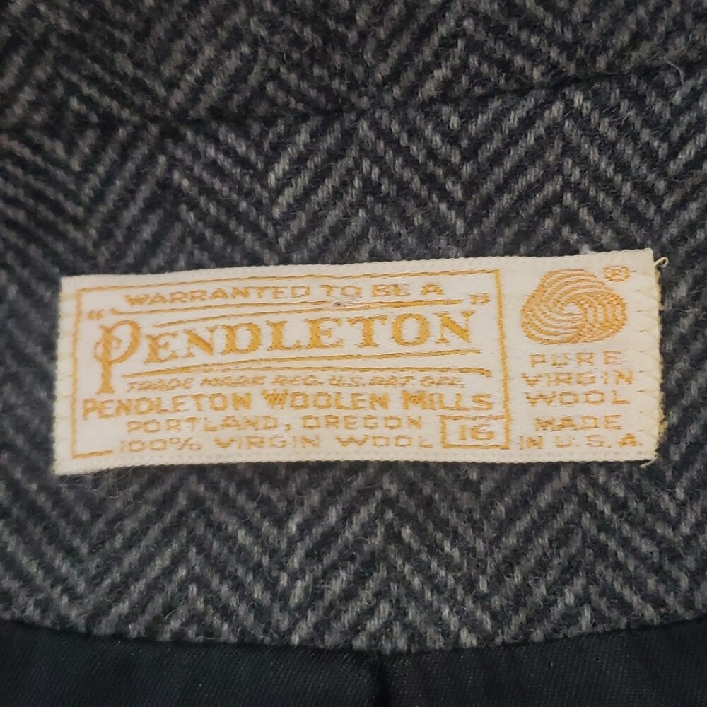 Pendleton Vintage Herringbone Blazer Women's - Etsy