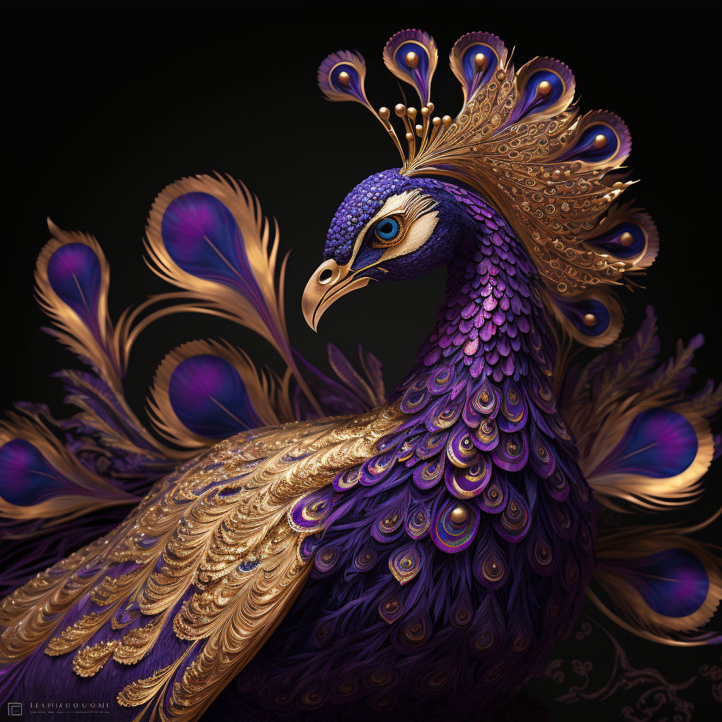 Purple Peacock Wallpaper