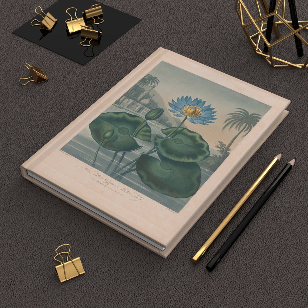The Blue Egyptian Water Lily Notebook Ruled Line - Etsy