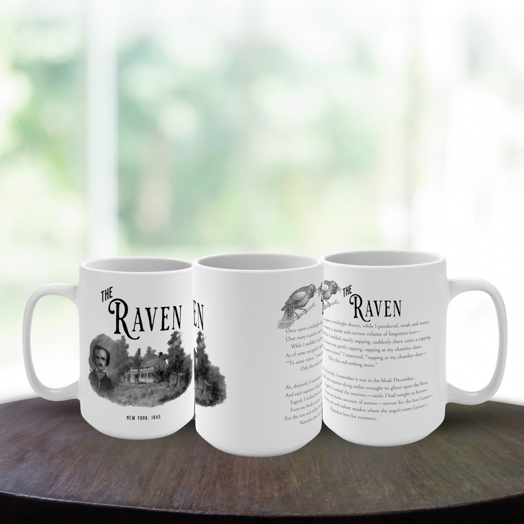 The Raven Edgar Allan Poe Mug, Literary Mug, Bookish Gift - Etsy