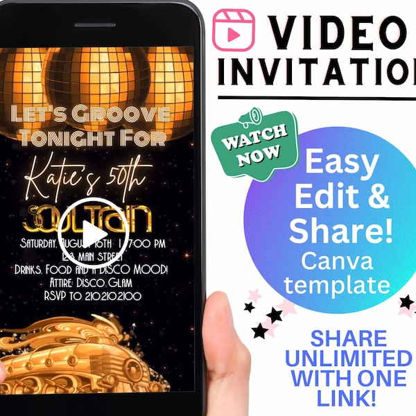 Soul Train Party Invitation - Etsy