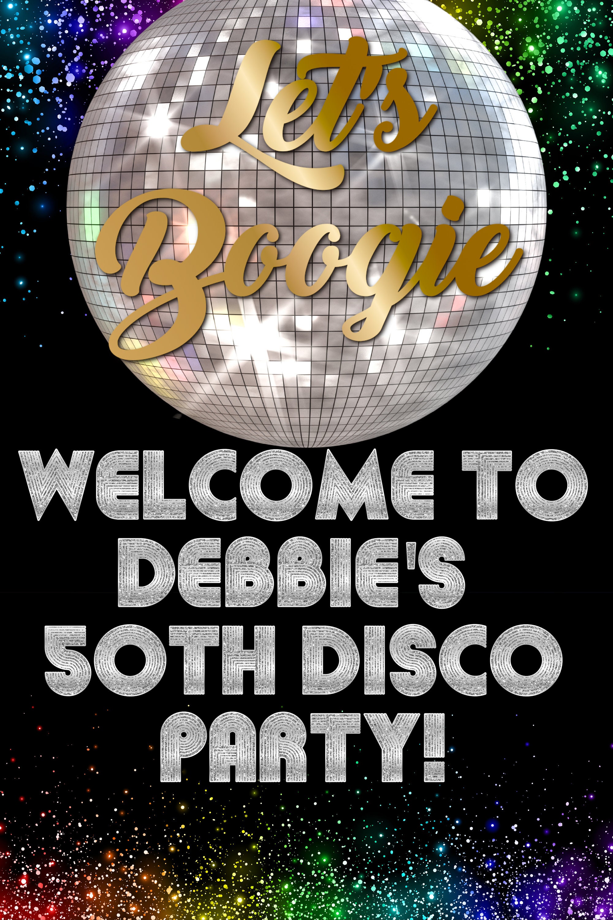 Disco Welcome Sign, Disco Birthday Sign, 24 X 36 Welcome Sign - Etsy