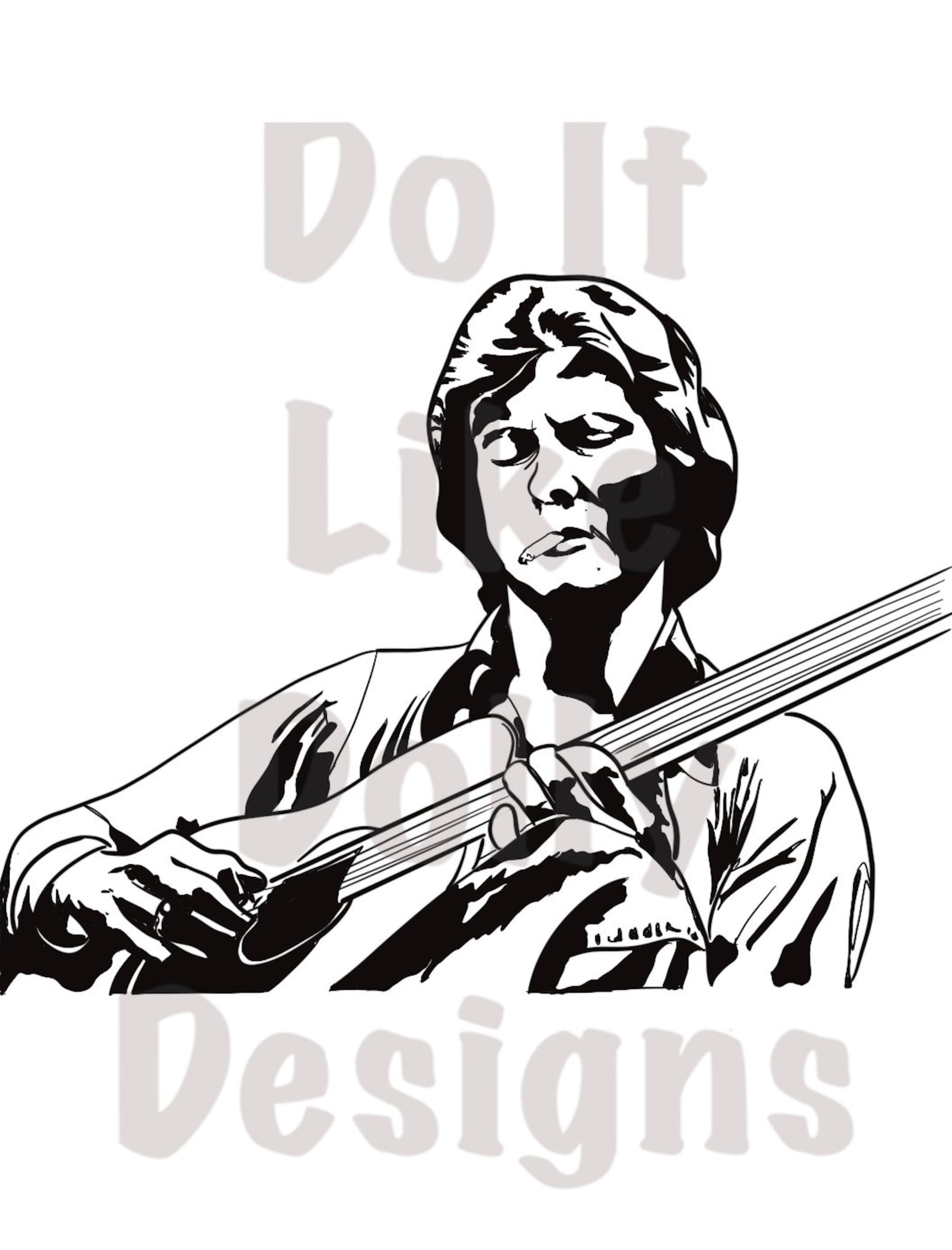 Bluegrass Drawing, Bluegrass Guitar, Tony Rice Drawing Png, Bluegrass ...