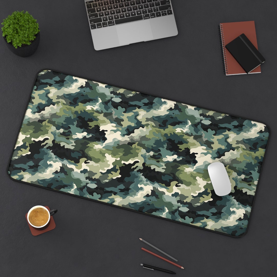 Camo Desk Mat Functional Work Decor Perfect for Military Enthusiasts ...