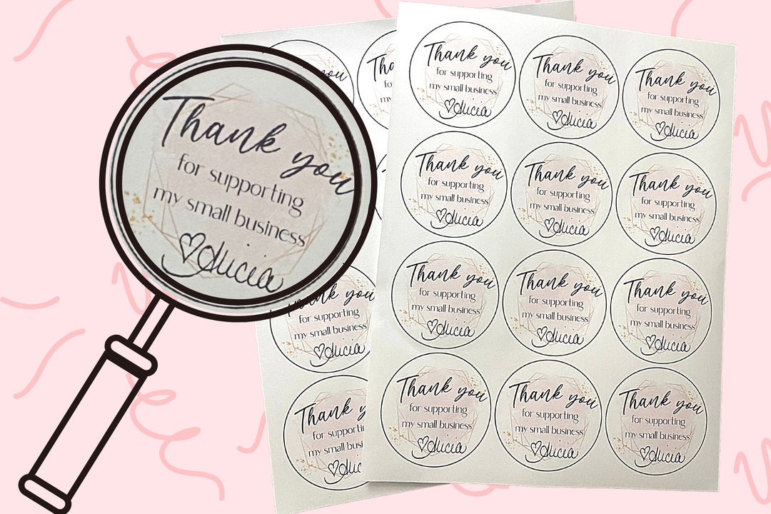 Personalized Thank You Stickers Etsy