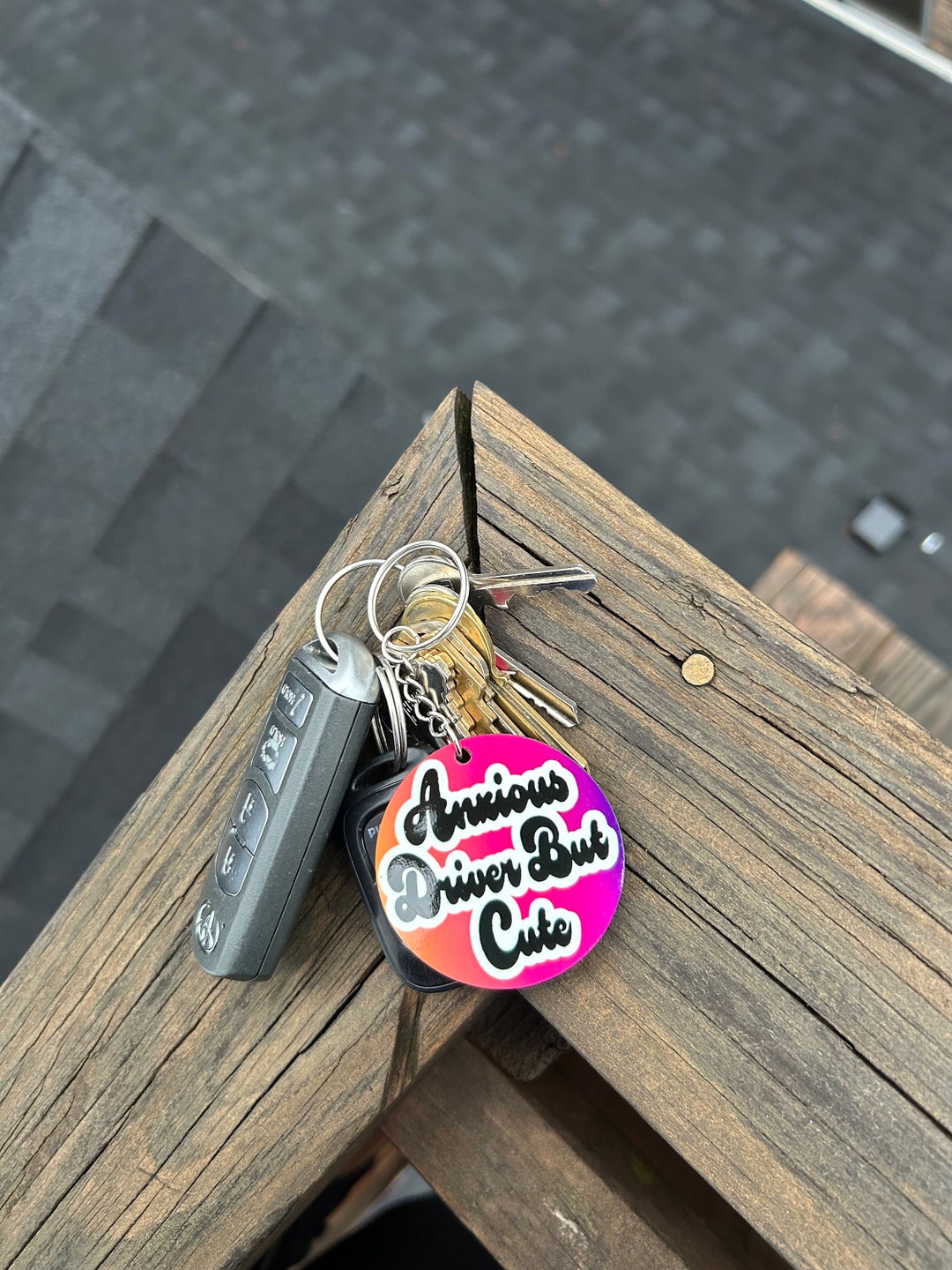 Anxious Driver but Cute Keychain OCD Anxiety Humorous - Etsy