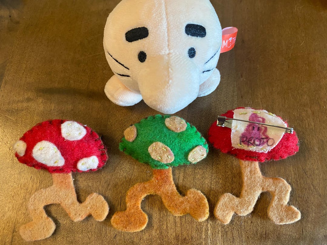 Ramblin' Mushroom - Earthbound/mother Series Felt Pin - Etsy