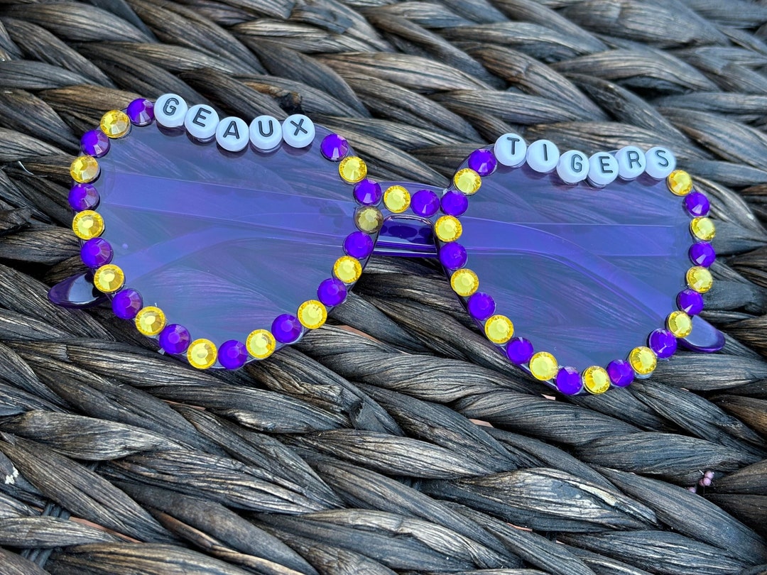 LSU Game Day Heart Glasses | Louisiana State University Sunglasses ...