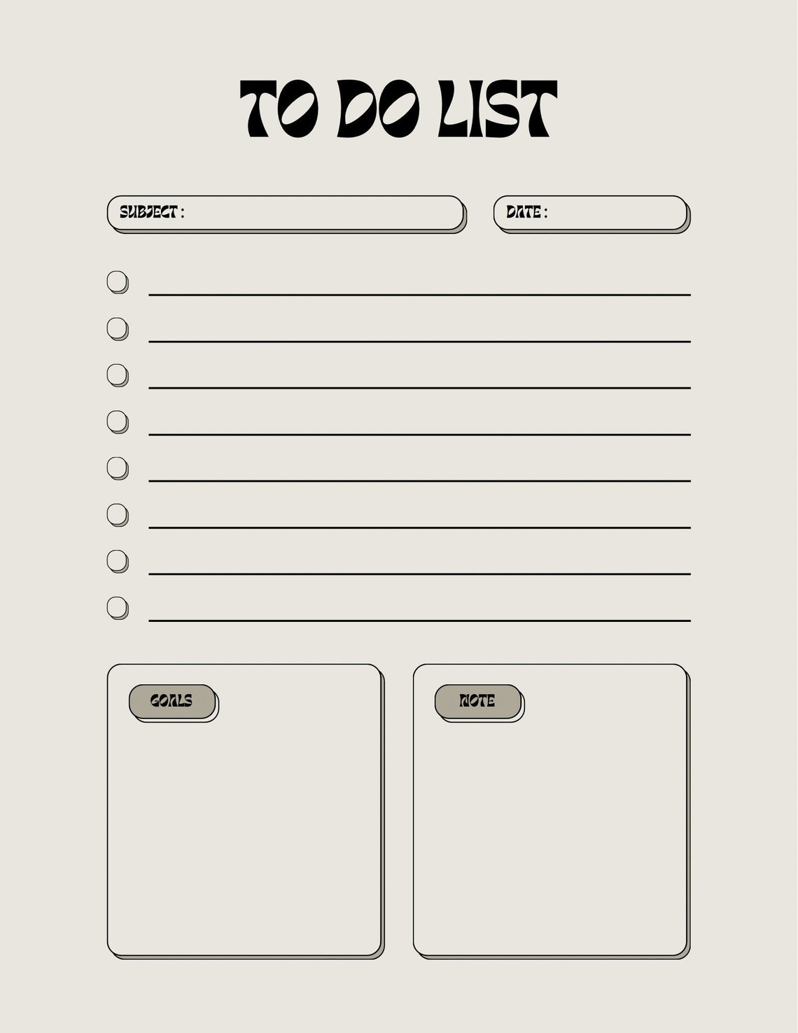 ADHD to Do List Minimalist to Do List Daily Task List - Etsy