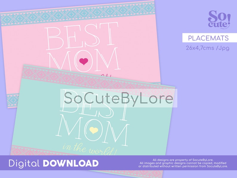 Printables Mother's Day Placemats - Etsy