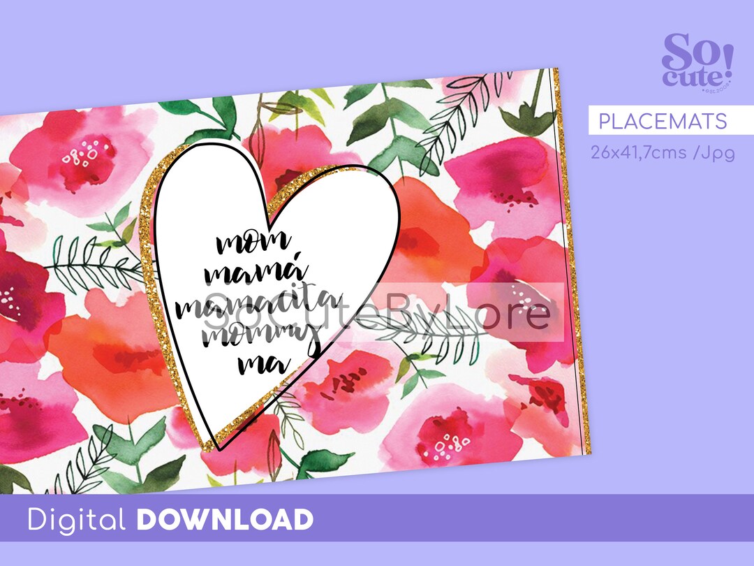 Printable Mother's Day Placemats - Etsy UK
