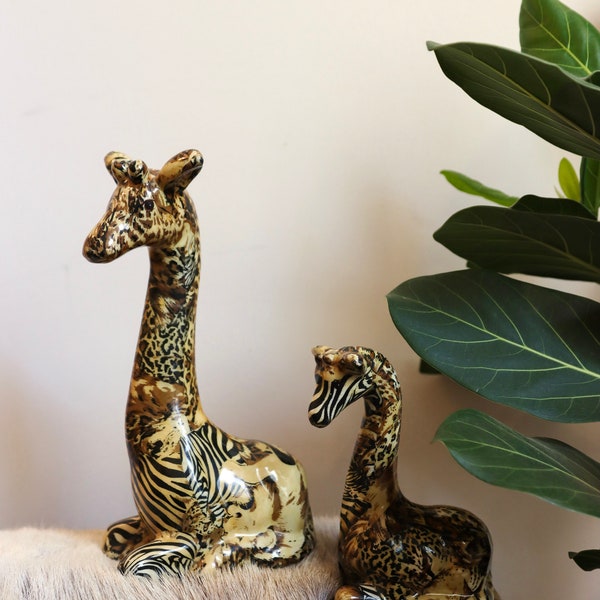 Ceramic Giraffe Statue - Etsy