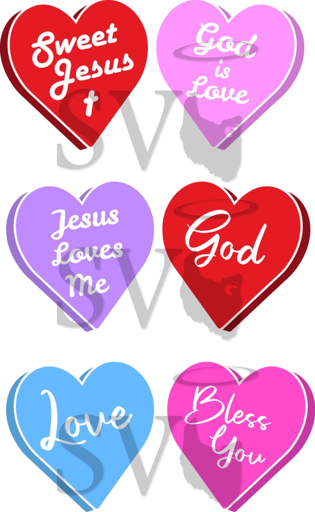 Candy Hearts Bundle - Etsy