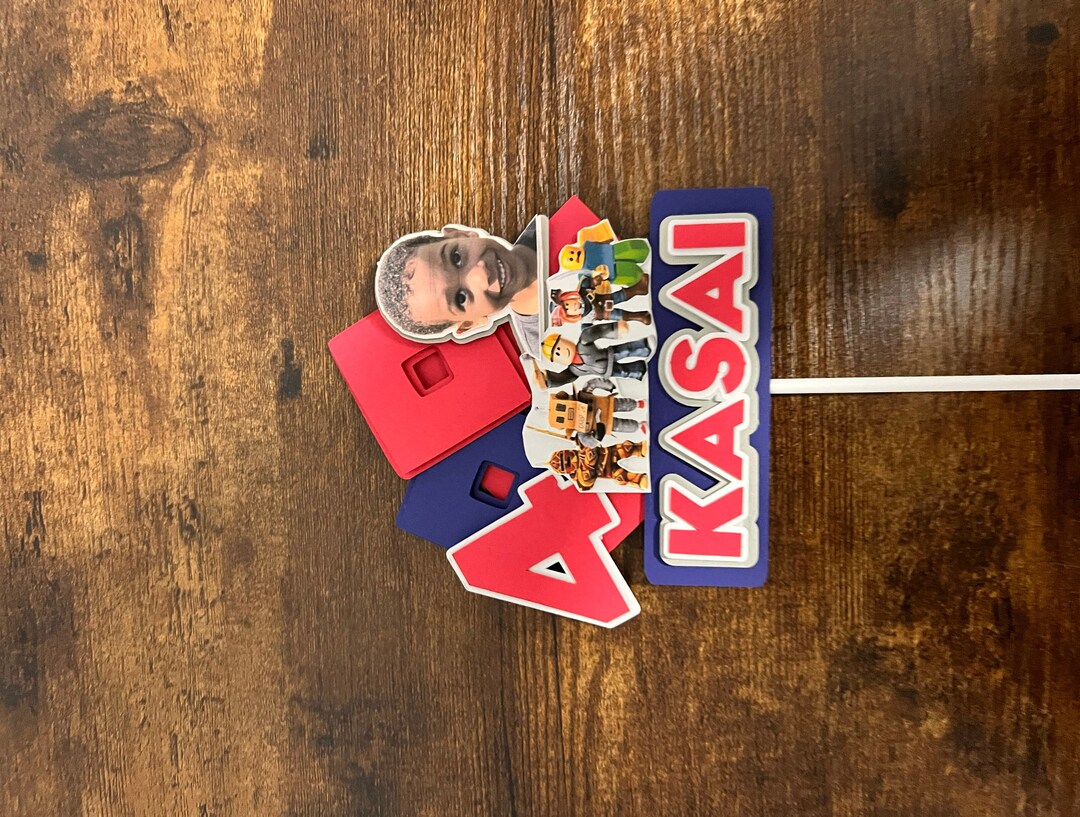 Customized Face Roblox Layered 3D Cake Topper - Etsy