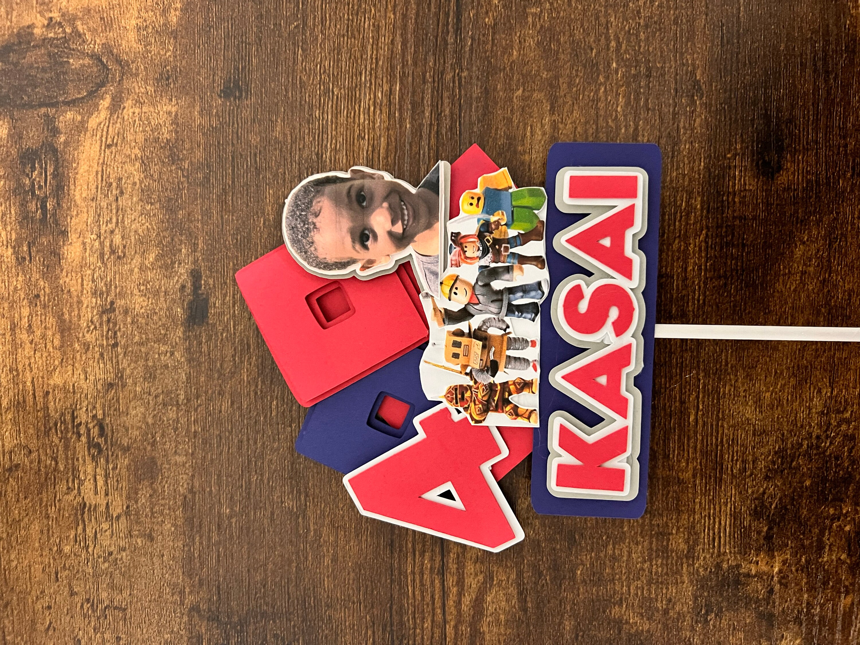 Customized Face Roblox Layered 3D Cake Topper - Etsy