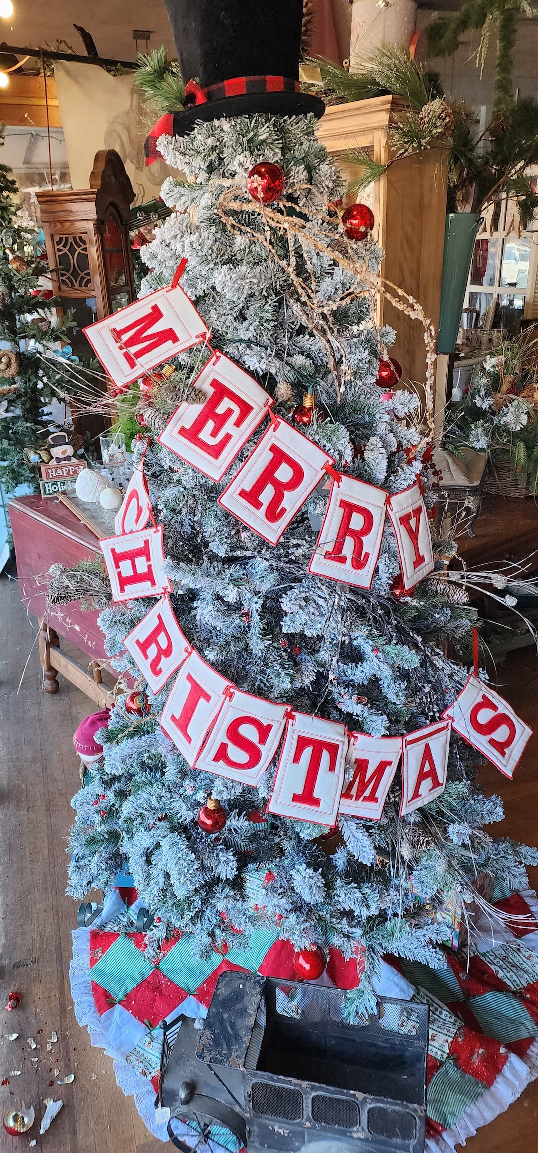 ITH CHRISTMAS BUNTING Flag 5x7 Hoop - Etsy