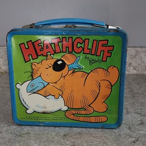 Collectible 1982 Heathcliff Metal Lunchbox - Etsy