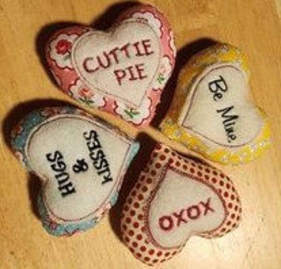 Conversation Hearts in the Hoop Embroidery Designs Bowl/purse Decor - Etsy