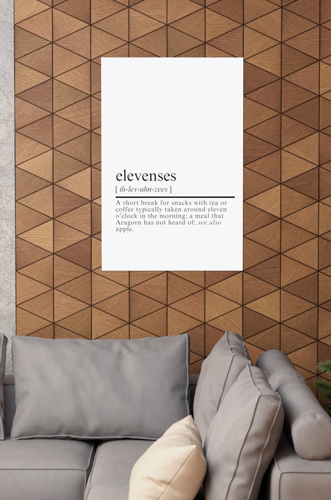 Elevenses Definition Poster | Lord of the Rings Poster | Matte Vertical ...