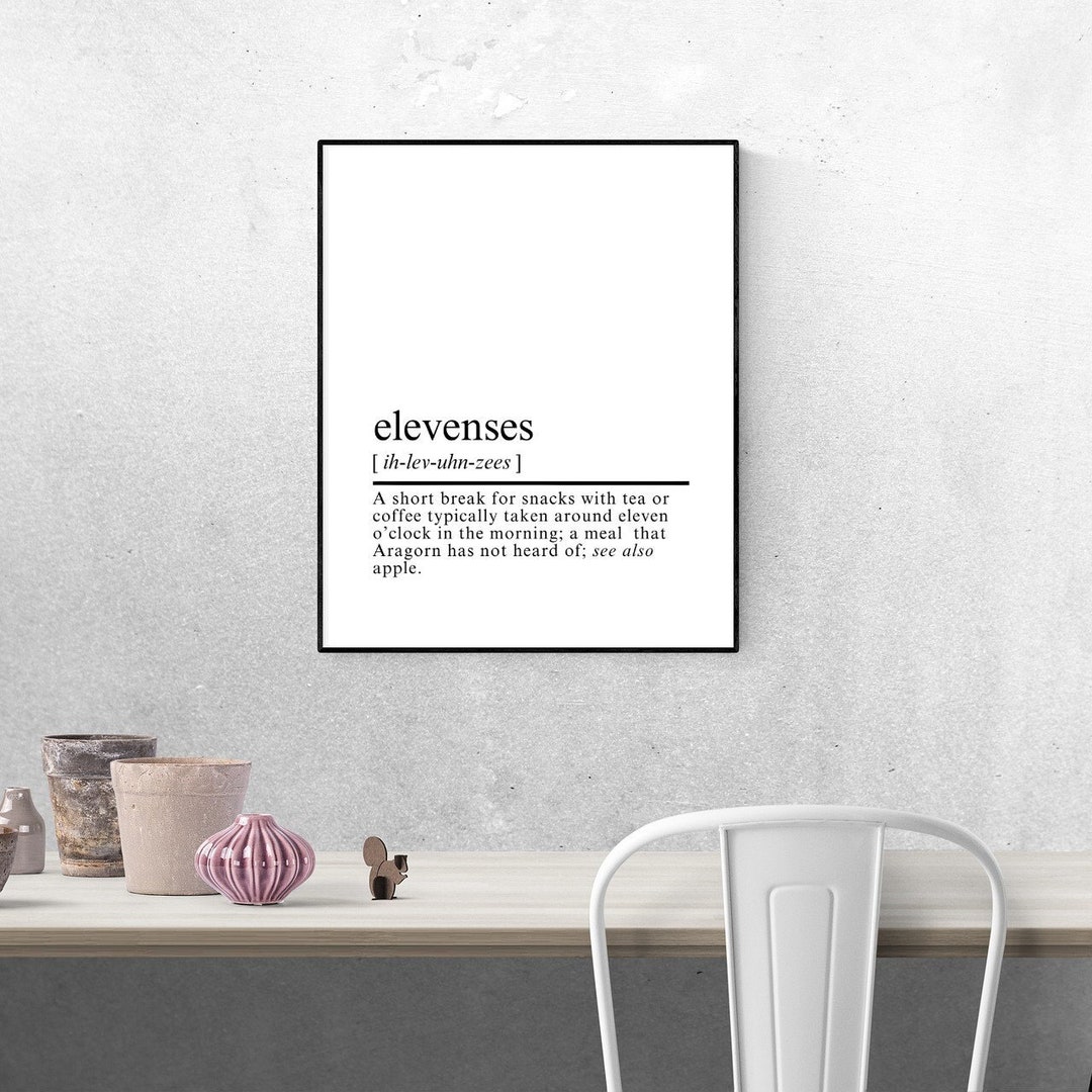 Elevenses Definition Poster LOTR Poster Digital Download - Etsy